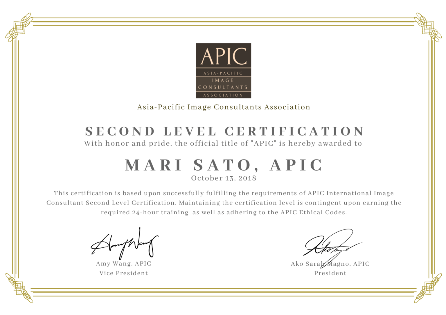 apic-image-consultant-certification | MAICイメージブランディング・インターナショナル